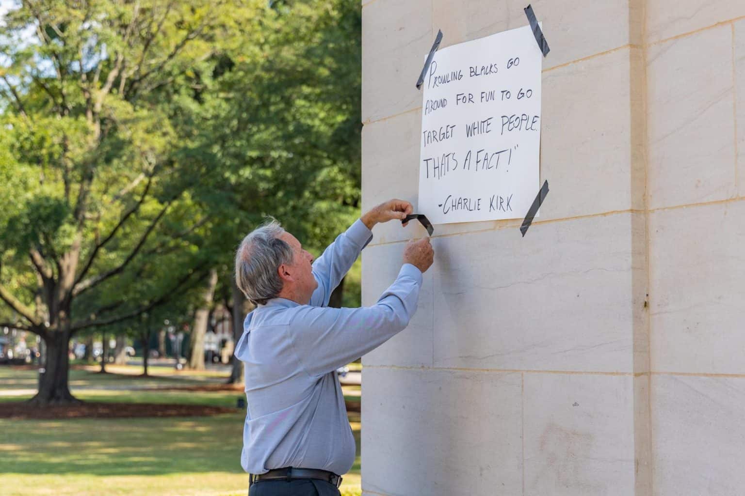 Controversial Charlie Kirk quotes placed on Denny Chimes, UA removes ...